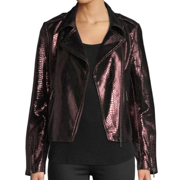 Neiman Marcus | Jackets & Coats | Neiman Marcus Metallic Snakeembossed ...